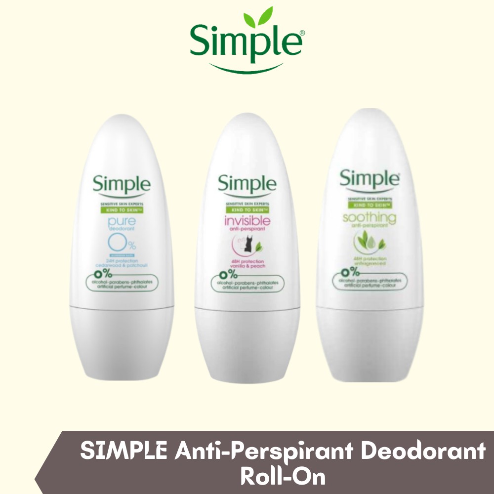 [BUNDLE of 2] SIMPLE Anti-Perspirant Deodorant Roll-On (50 ml) | Shopee ...