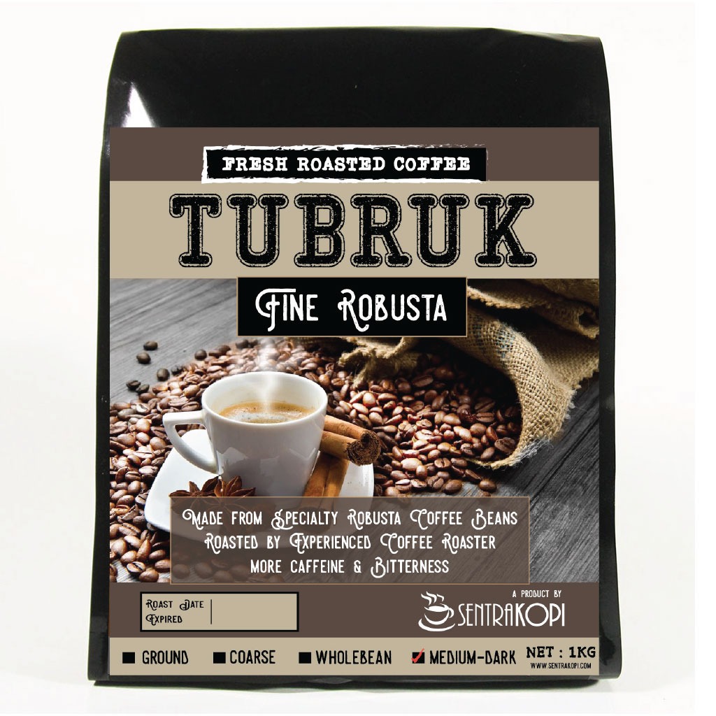 HITAM Sentra Kopi Tubruk Premium 1KG - Sentra Kopi - Pure Black Coffee ...