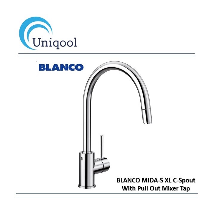 BLANCO MIDA-S XL Sink Mixer Tap With Pull Out Spray | Shopee Singapore