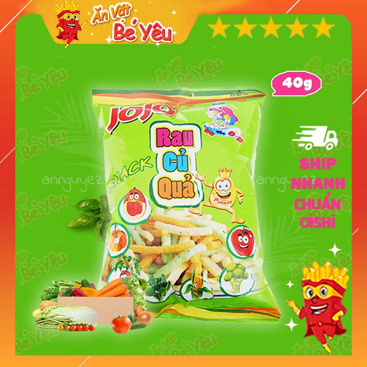 5 packs of JOJO snacks with fruit and vegetable flavor 32g | Shopee ...
