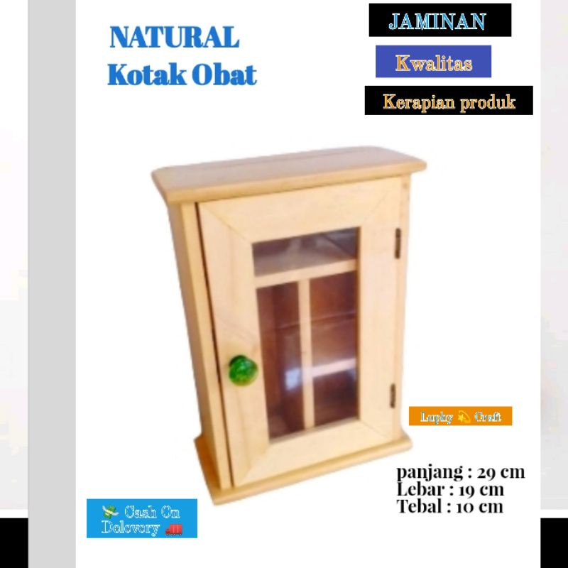 KAYU Medicine Box/P3K Box/ Pine Wood Medicine Box (191029) | Shopee ...