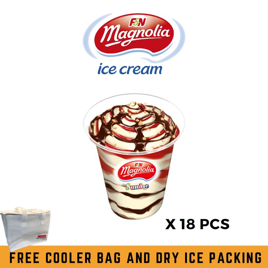 [Bundle of 18 cups] Magnolia Sundae Cup Ice Cream with FREE Cooler Bag ...