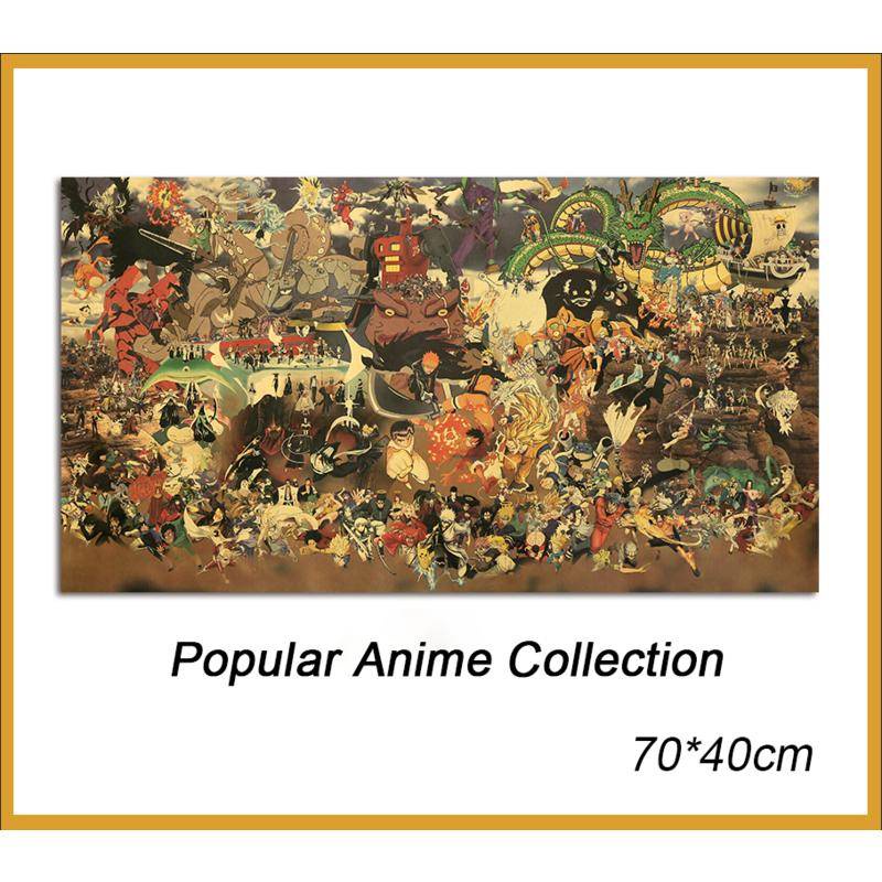 Anime "Popular Anime Collection Limited Size" poster Kraft Paper Naruto ...