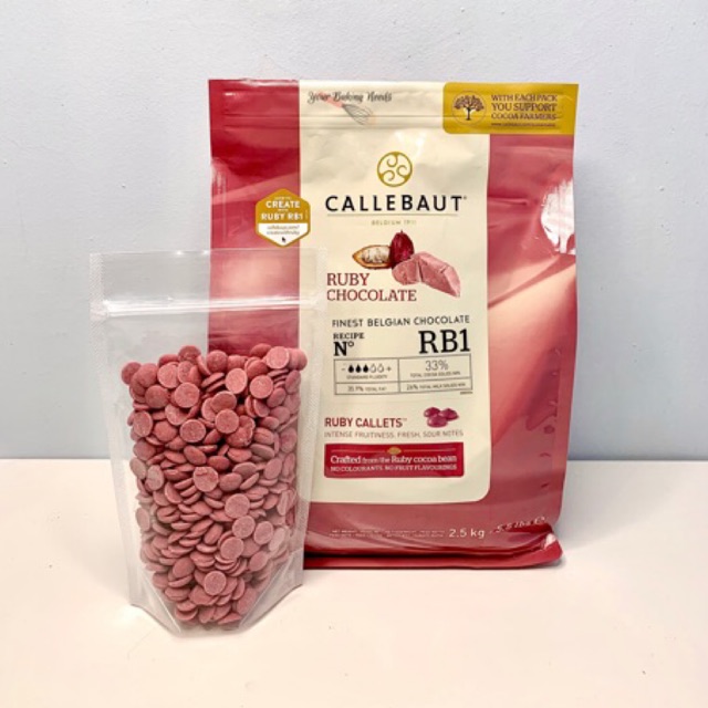 Callebaut Ruby Chocolate Couperture 250 gr | Shopee Singapore