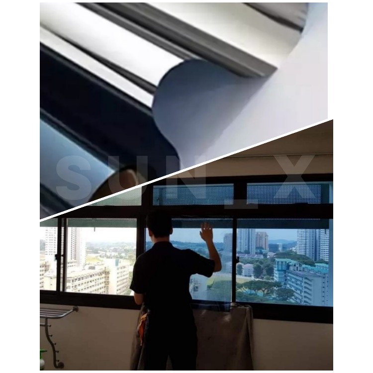 Silver Grey 60 x 100 cm Reflective One Way Mirror Privacy Safety Window ...