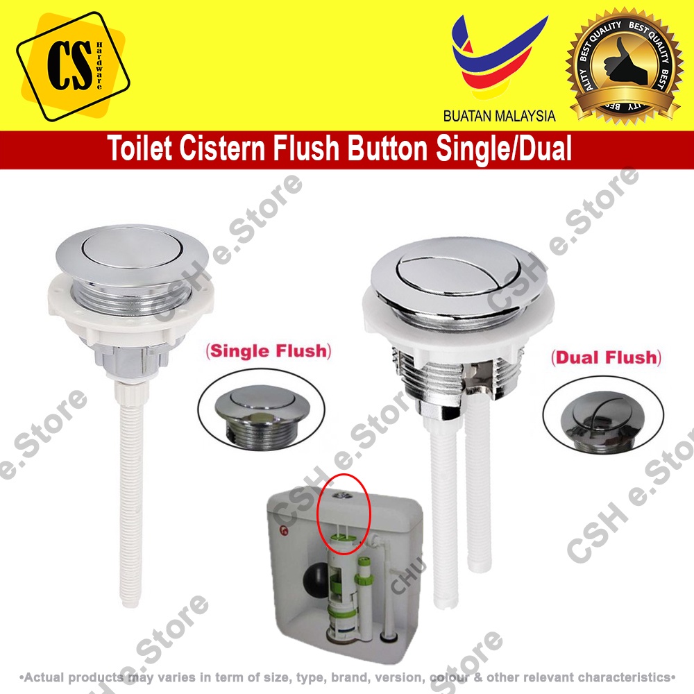 TOILET WATER TANK CISTERN FLUSH BUTTON SINGLE Button DUAL Button Small ...