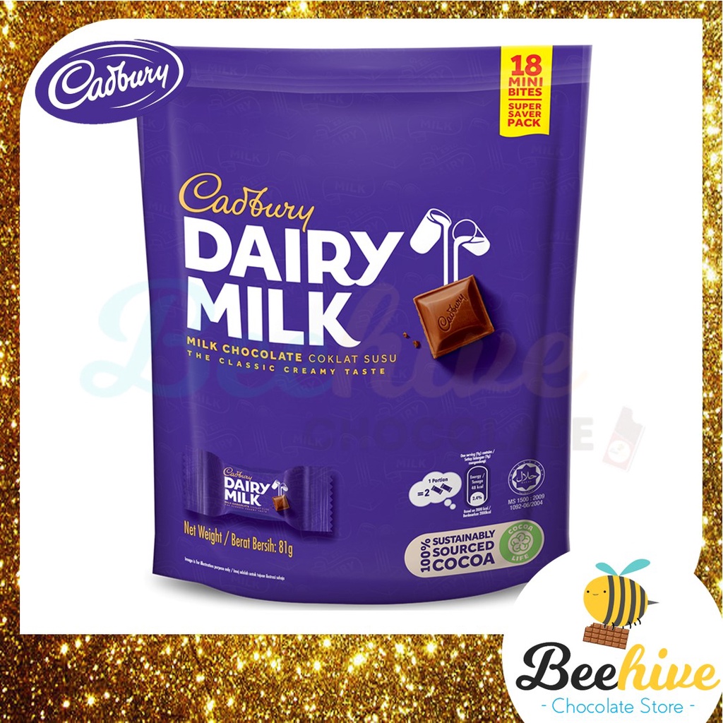 Cadbury Dairy Milk Chocolate Share Bag 81g (18pcs) | Shopee Singapore
