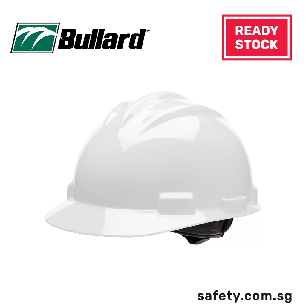 Bullard S61 Safety Helmet with Ap-4pt Ratchet, Vinyl Brow Pad, Cap ...