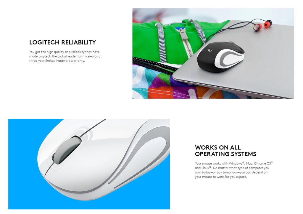 Logitech Wireless Mini Mouse M187 Ultra Portable, 2.4 GHz with USB ...