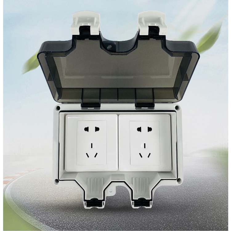 Waterproof Socket Outdoor Rainproof Bathroom Junction Box Open-Mounted ...