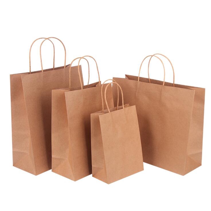 1 PCS Kraft Paper Bag / Portable Kraft Paper Tote Bag / Eco Reusable ...