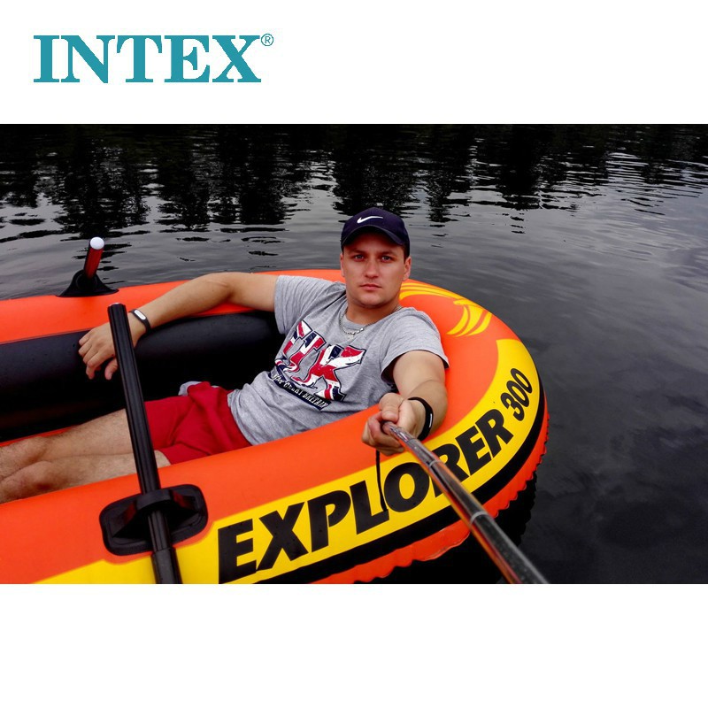 INTEX 58331 58332 Explorer 200 300 Boat Set Inflatable Swimming Boat 2/ ...