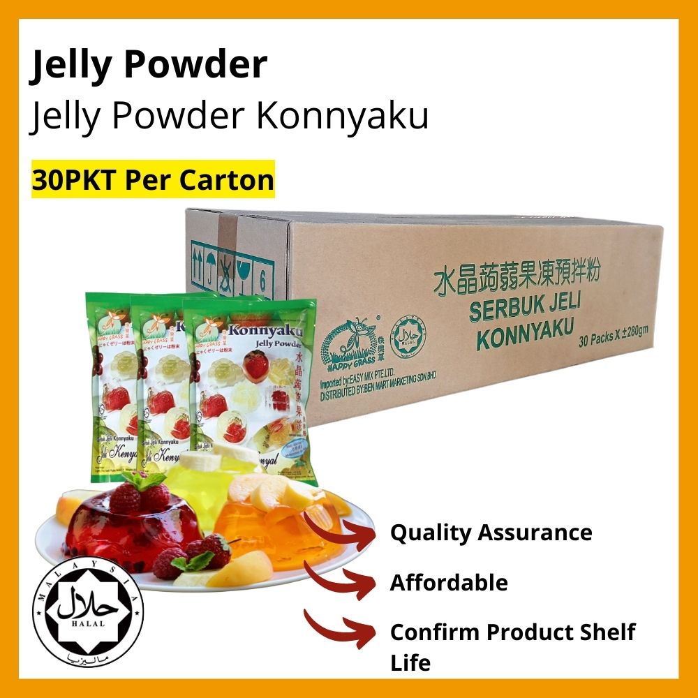 Happy Grass Konnyaku Jelly Powder (Plain) 30 Pack x 280gm/Carton ...