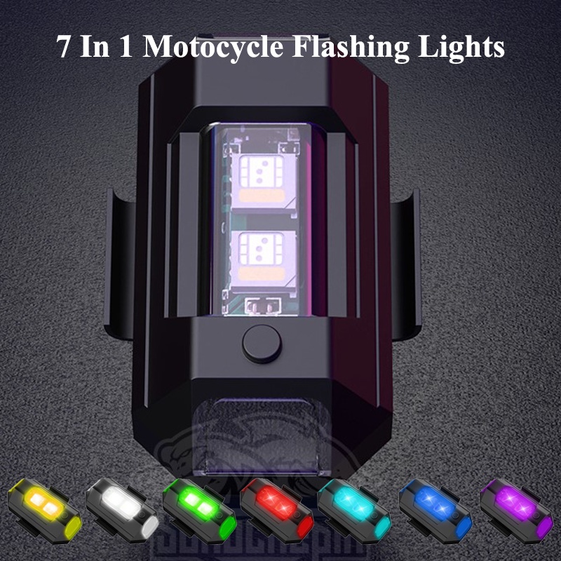 7 color flashing light bike bicycle motorcycle locomotive modified led ...
