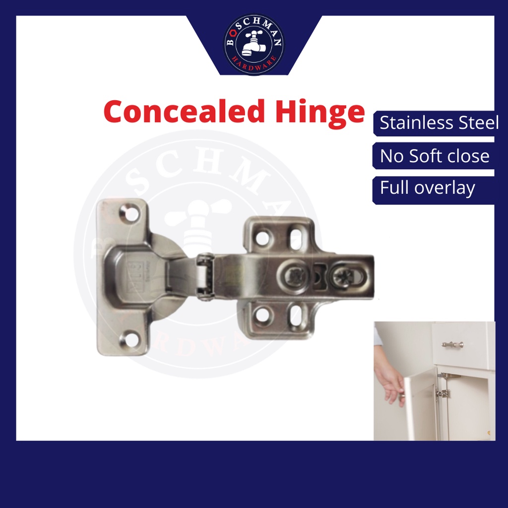 Stainless Steel Concealed Hinge Cabinet Wardrobe Door Hinge Engsel ...
