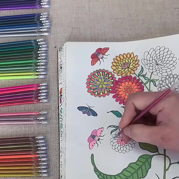 48pcs/Set Colorful Gel Pen Fluorescent Refills Color Cartridge Flash ...