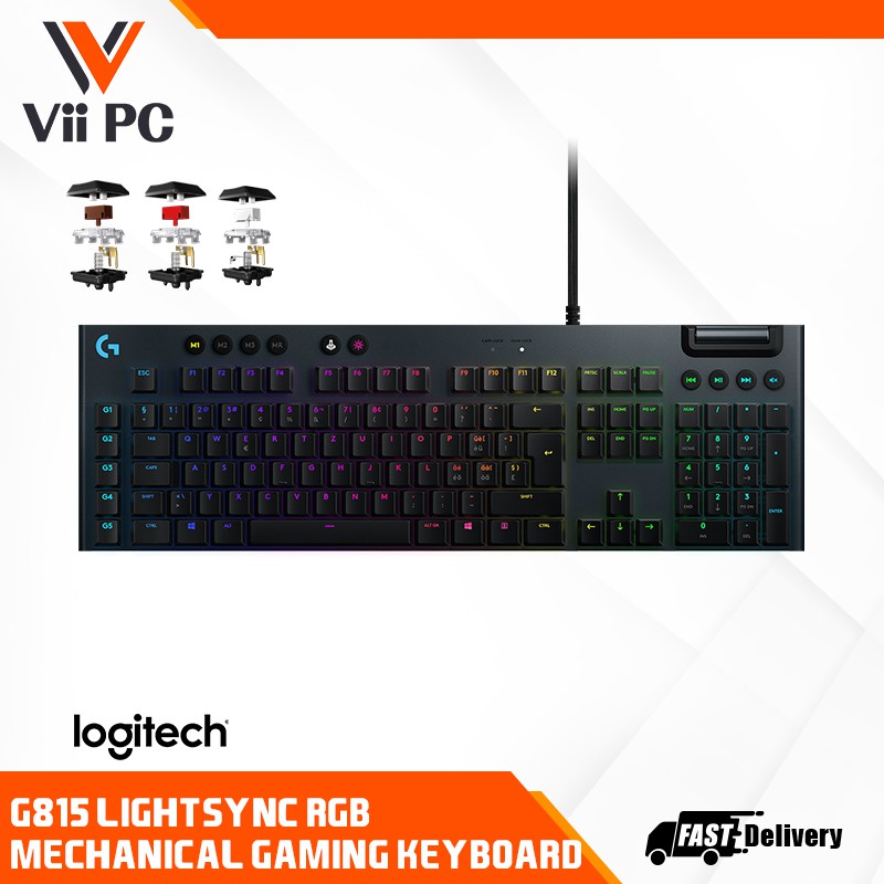 Logitech G815 Lightsync Wired (Clicky / Tactile / Linear) RGB ...