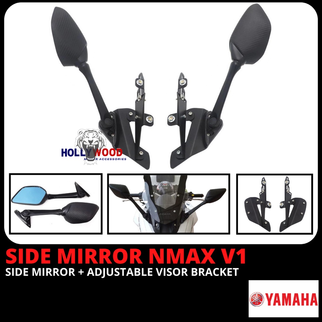 YAMAHA NMAX V1 SIDE MIRROR BRACKET MODIFY FRONT FAIRING ADJUSTABLE ...