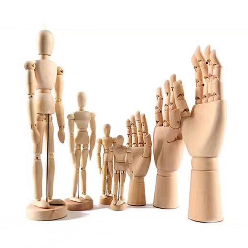 Wooden Right Left Hand Model Mannequin Artist Sketch Draw Models ...