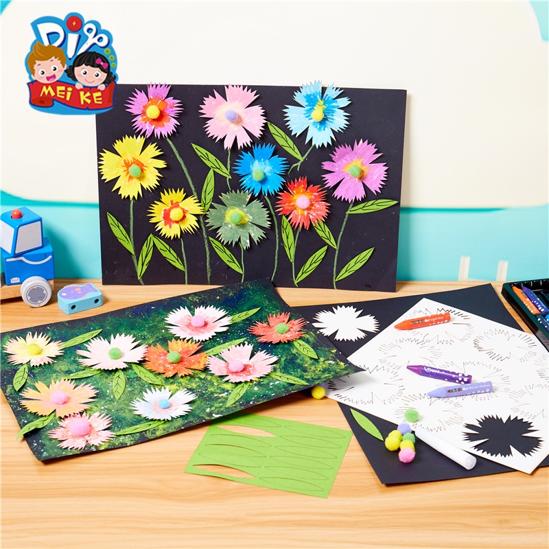 Children handmade Flowers Colouring Creative fine arts Painting Arts ...