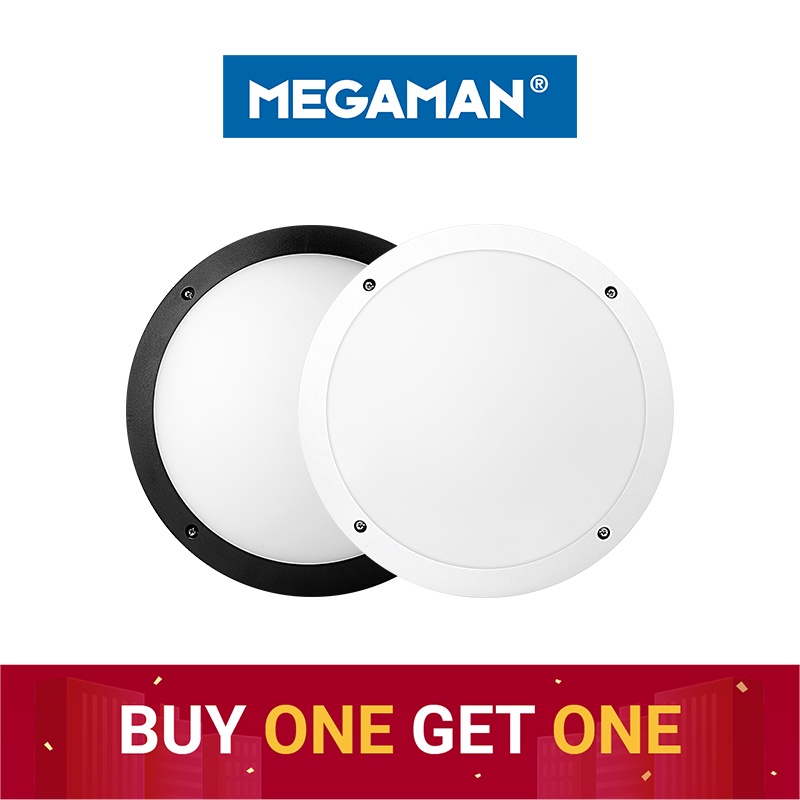 (Buy 1 Get 1) MEGAMAN Fonda Bulkhead Round 10.5W 3000K | Shopee Singapore