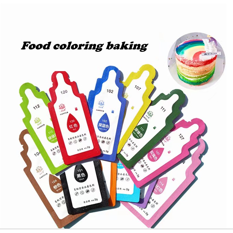 12Colors/Set Food Coloring Colouring Set Baking Edible Pigment for Cake ...