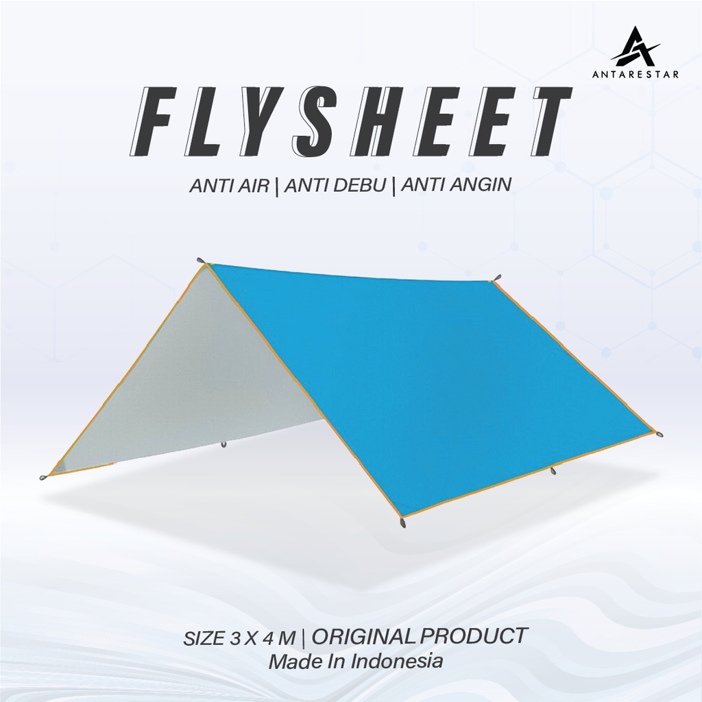 TENDA Flysheet WATERPROOF 4X6 3X4 3X3 3X2 19-hole Thick Camping Tent ...