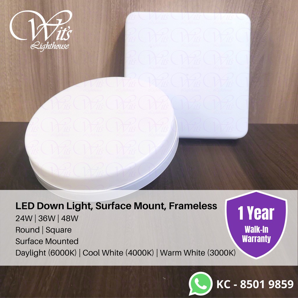 Surface Mount LED Downlight Panel Light, Frameless (24W/36W/48W ...