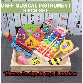 Colorful Cube Early Education Orff Musical Instrument Combination 9Pcs ...