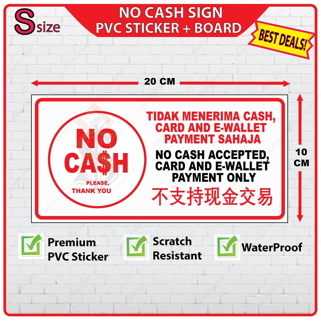 10x20cm PVC Signs Sticker Vinyl Adhensive Sticker ( Waterproof ...