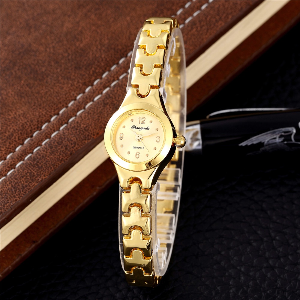 Fashion Gold Bracelet Watches Luxury Female Quartz Wrist Watch Elegant ...