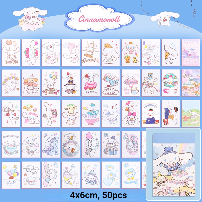 Sanrio Mini Sticker Book Cute Kuromi Washi Paper Stickers DIY Notebook ...
