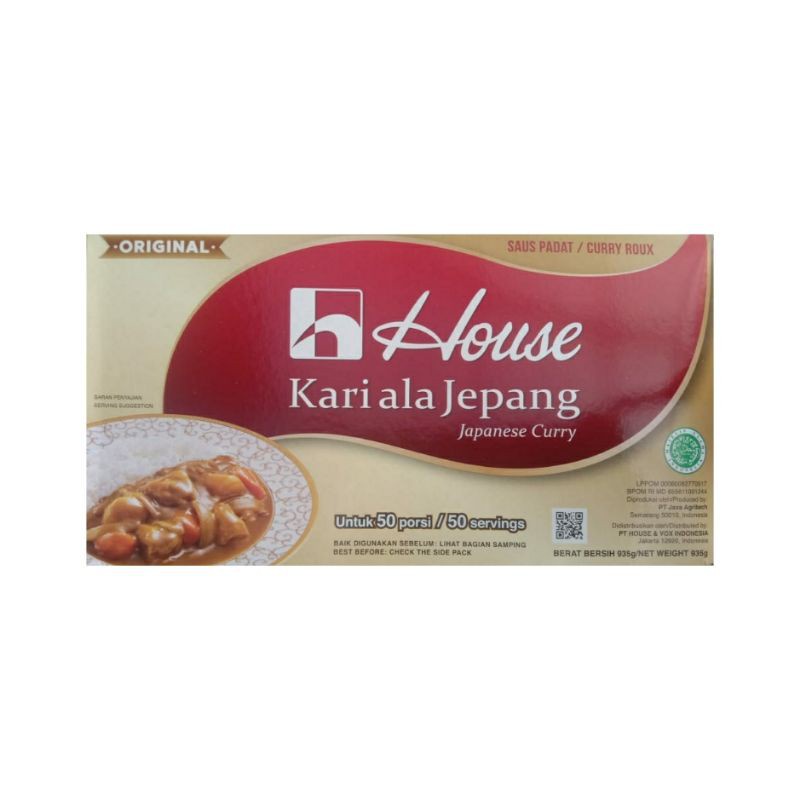 House Curry Japanese Halal 935 grams 50 Servings / Curry Roux Solid ...