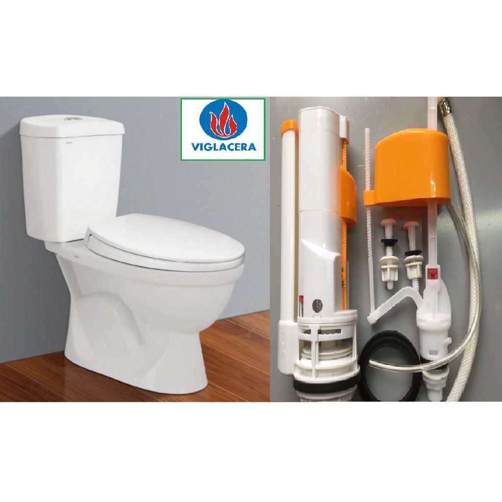 Replacement intestines set for Viglacera 2-button toilet (separate tank ...