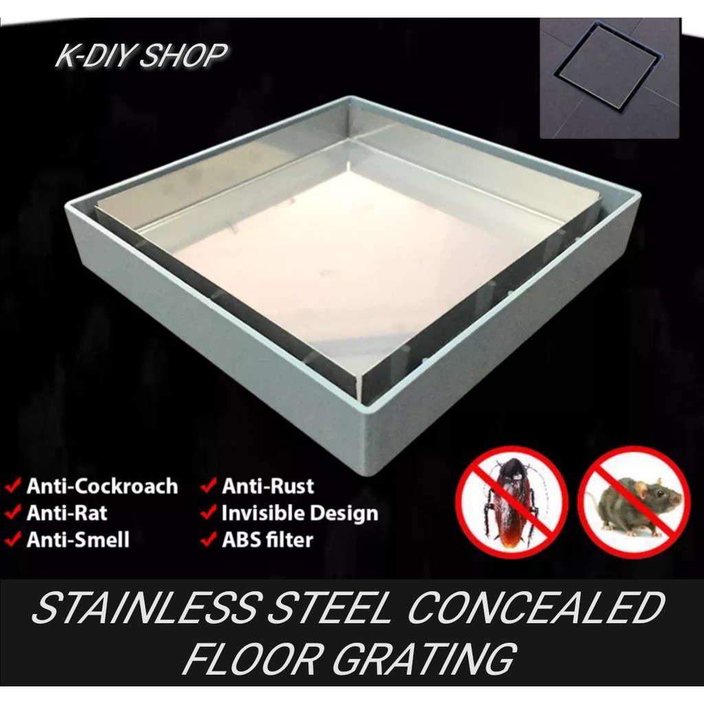 SINOR CONCEALED FLOOR GRATING STAINLESS STEEL FLOOR GRATING WITH FILTER ...