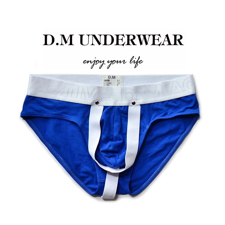 D.M Men's Low Waist Outer Ring Briefs Simple cotton comfortable men ...