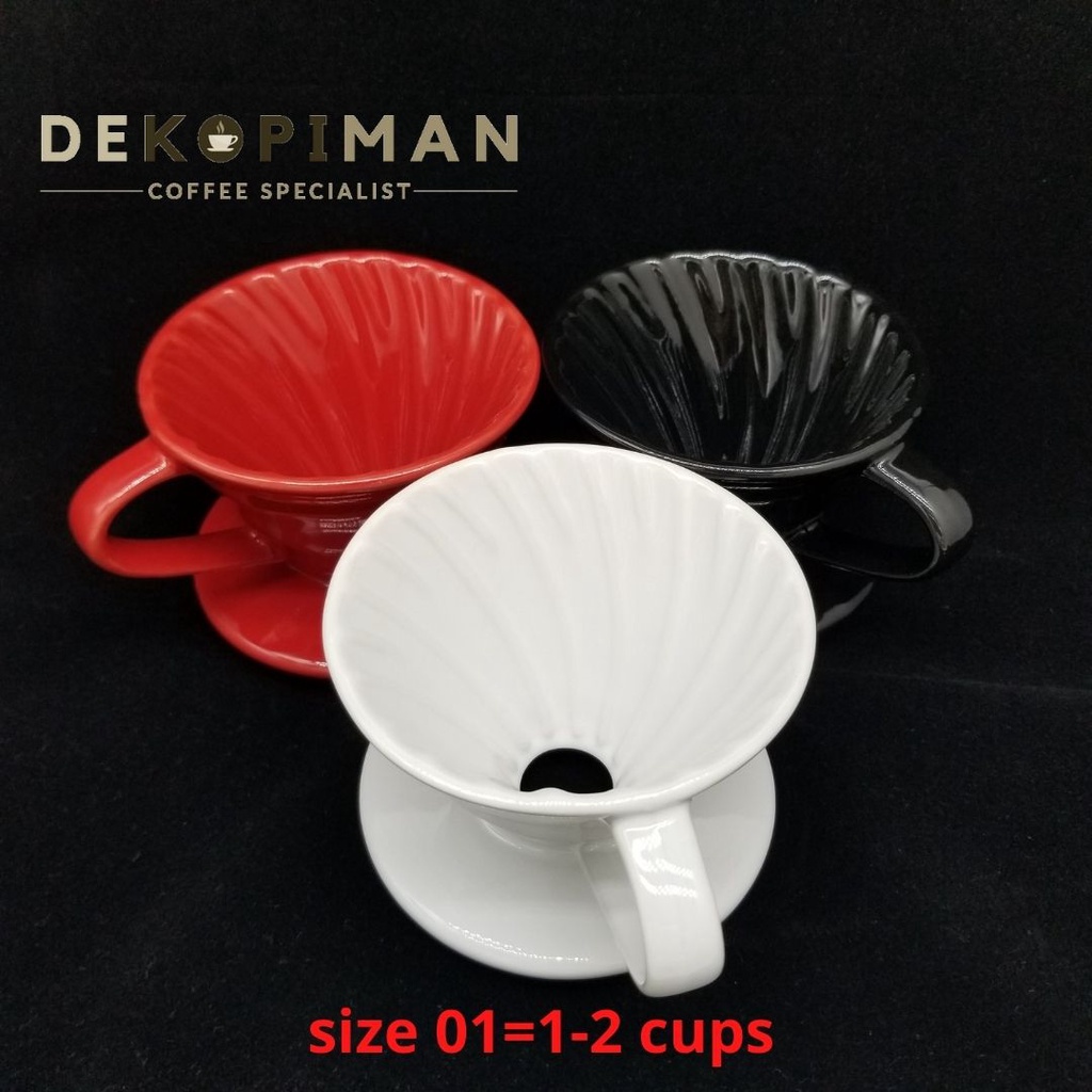 CERAMIC V60 DRIPPER 01 WHITE TYPE CONE ORIGINAL POUR OVER CONE | Shopee ...
