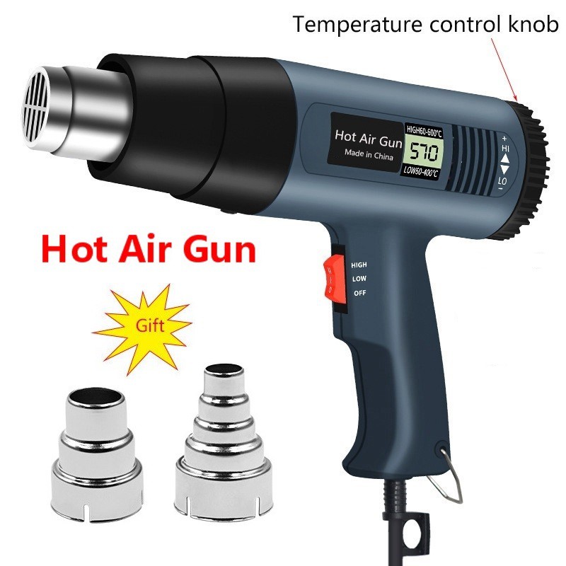 2000W Profession LCD Heat Gun AdjustableTemperature Hot Air Gun SG 3pin ...
