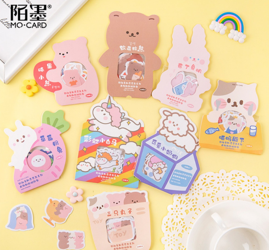 MO Card Bunny & Bear Series Washi Sticker Pack | Shopee Singapore