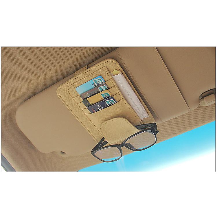Car Sun Visor organizer Card Holder Storage Car Accessories Sunglasses ...
