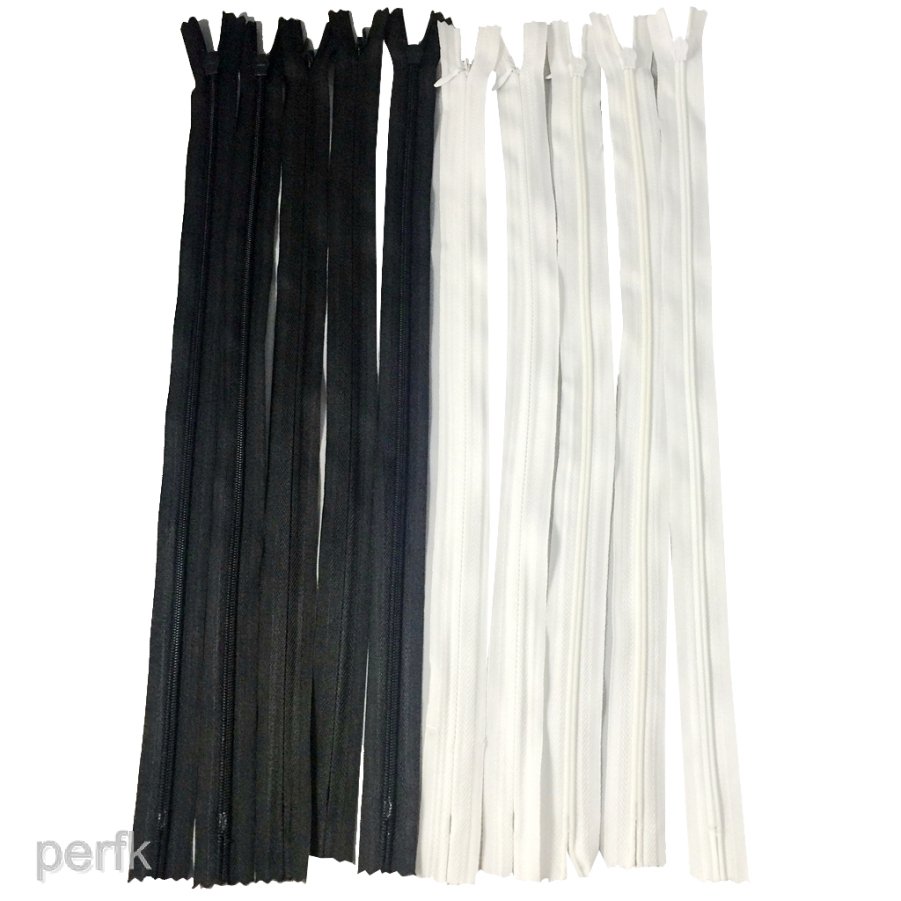 10x Invisible Nylon Closed End Zip Zipper for Tailor Sewing 40cm ...