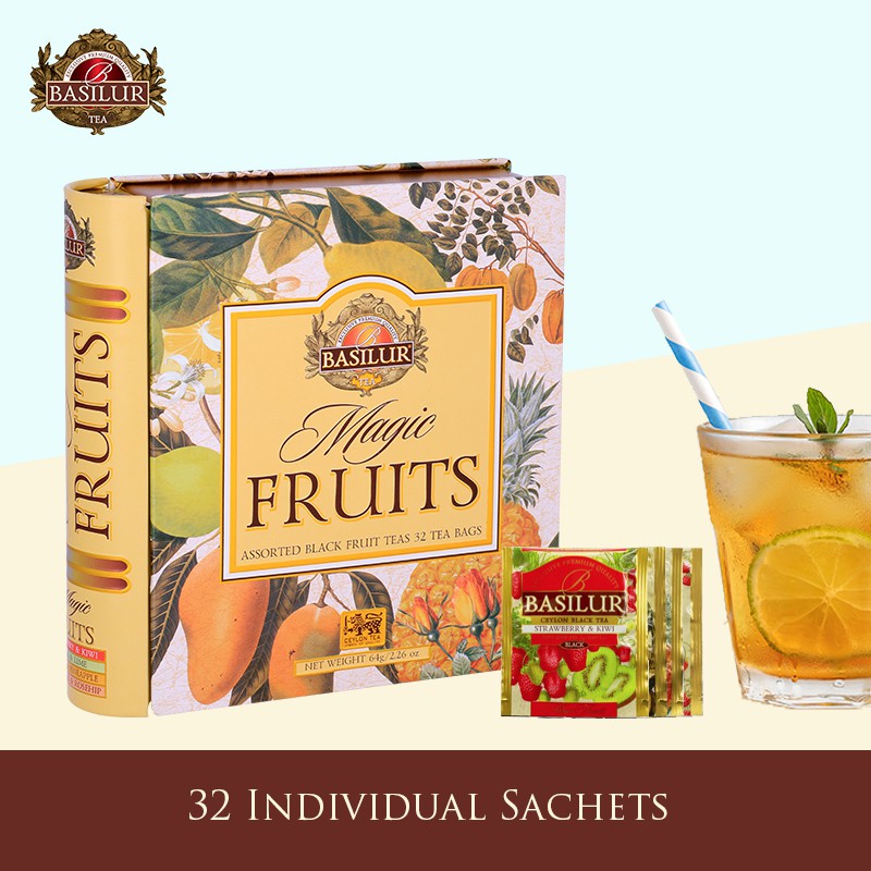 Basilur Magic Fruits Ceylon Black Tea Book (32 Assorted Sachets ...