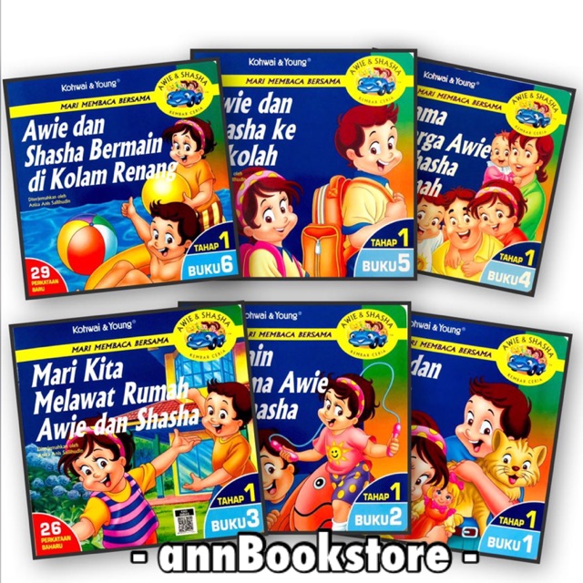 [ABO] Let's Read With Awie And Shaha Level 1 (6 Books) | Shopee Singapore