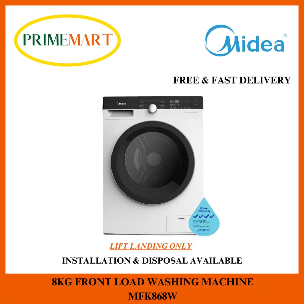 MIDEA MFK868W 8KG INVERTER FRONT LOAD WASHING MACHINE - 2 YEARS MIDEA ...