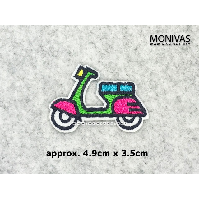 Vespa Scooter Bike Iron On Patch DIY Motorcycle Embroidery Decorations | Shopee Singapore