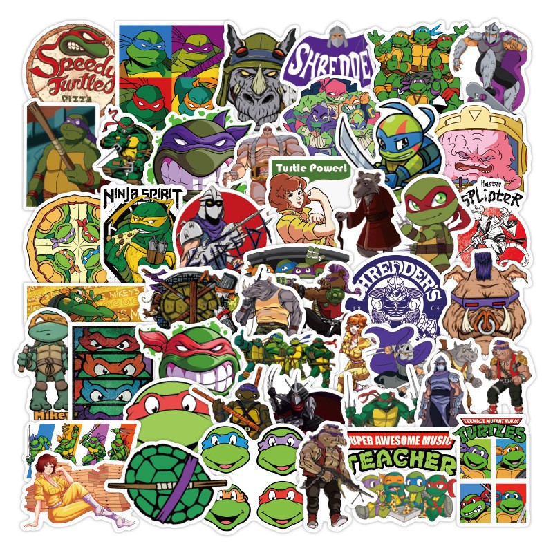 Y&P| 50pcs Teenage Mutant Ninja Turtles Graffiti Waterproof Stickers ...
