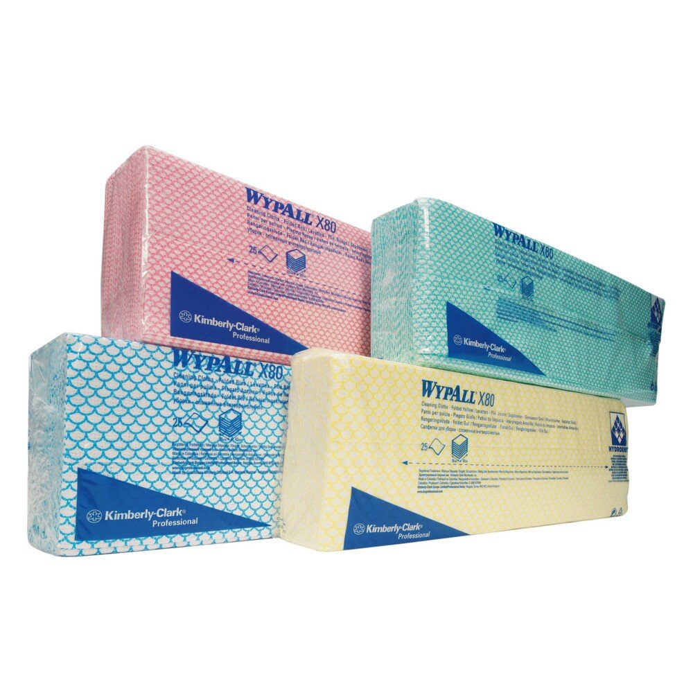 KCP (WYPALL) COLOR CODE WIPERS X80 - Single-Ply Heavy Duty Cleaning ...