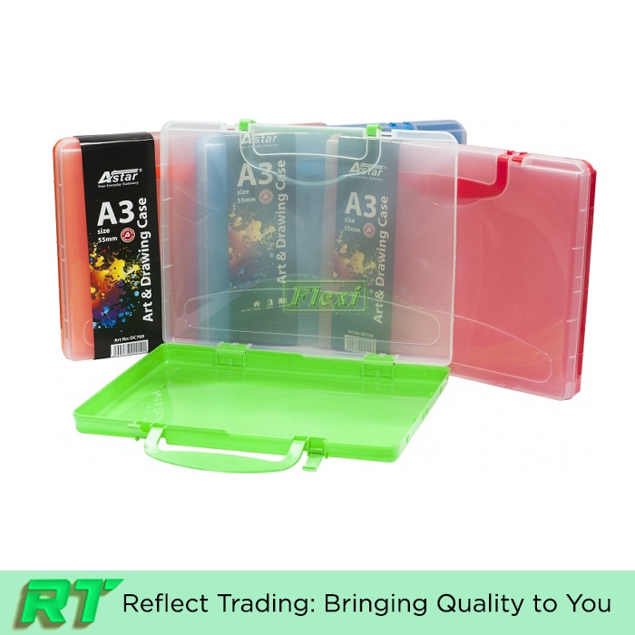 Large Volume A3 Box File with Handles for Sketches, Artwork, Stationery ...