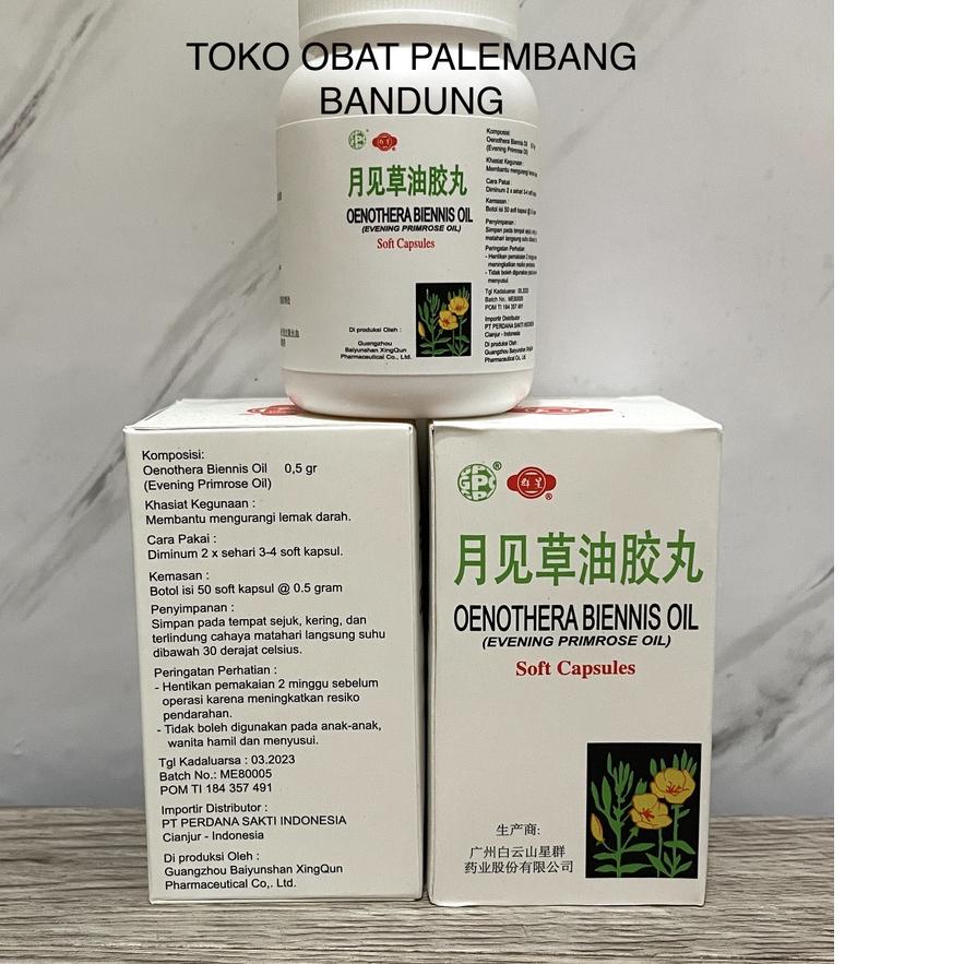 Oenothera BIENNIS OIL EVENING PRIMROSE 50 SOFT Capsule EPO Colestrol ...