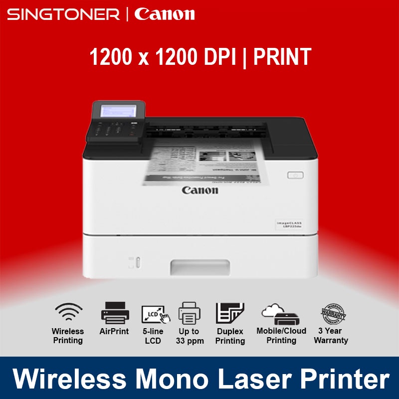 [Local Warranty] Canon imageCLASS LBP223dw Wireless Monochrome Laser ...